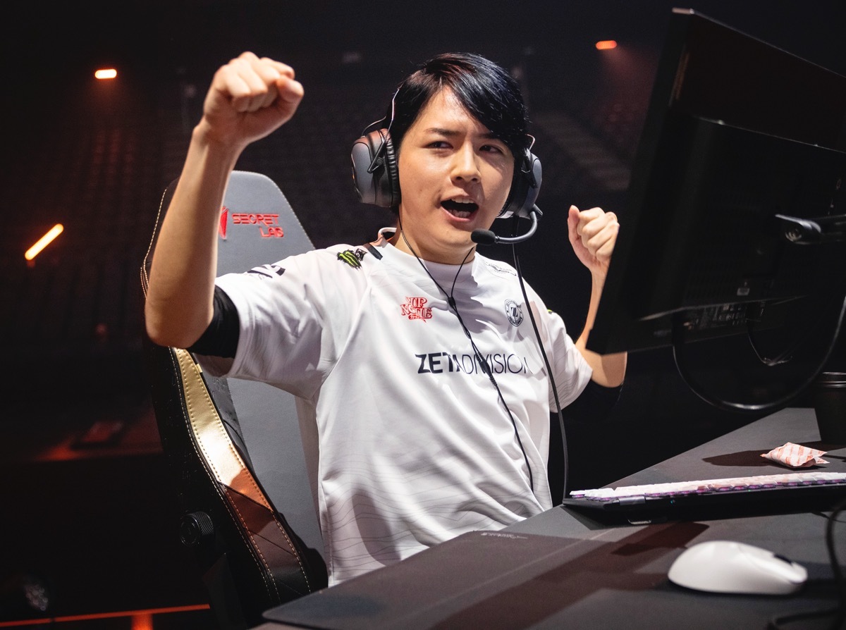 「VALORANT Champions 2022」2戦目に勝利したZETA DIVISIONのLaz選手／写真はGetty Imagesの画像 ...